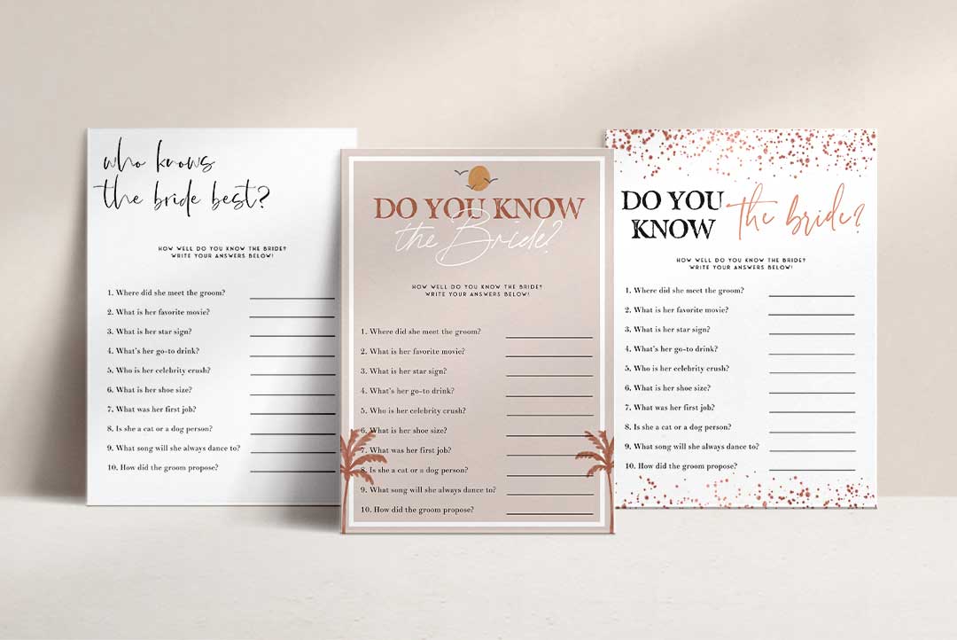 Do You Know The Bride – OhHappyPrintables