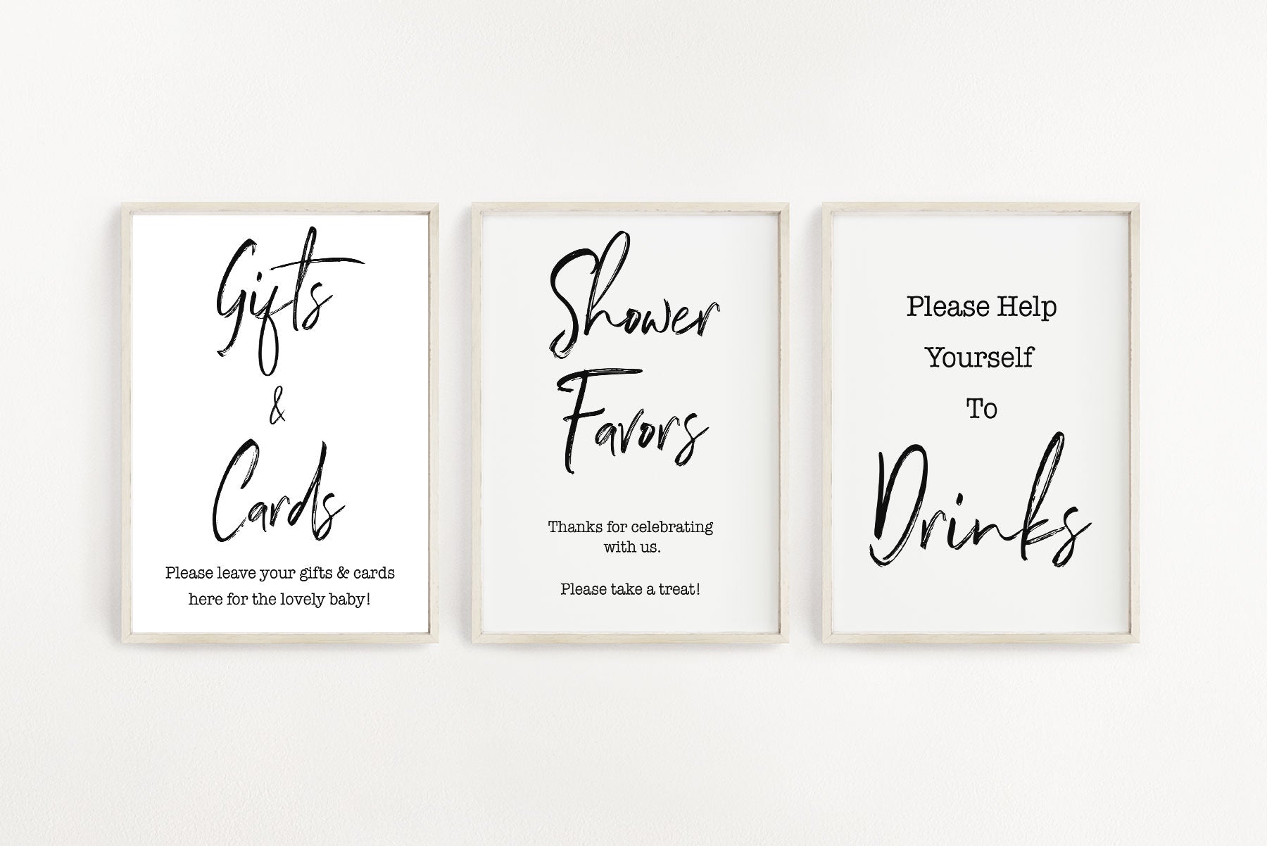 White Gender Neutral Baby Signs – OhHappyPrintables