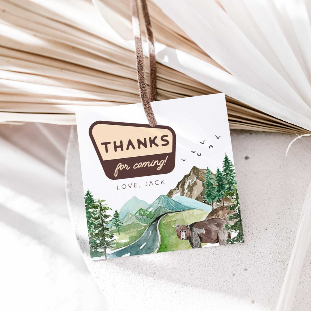 One Happy Camper Gift Tags Editable Template – OhHappyPrintables