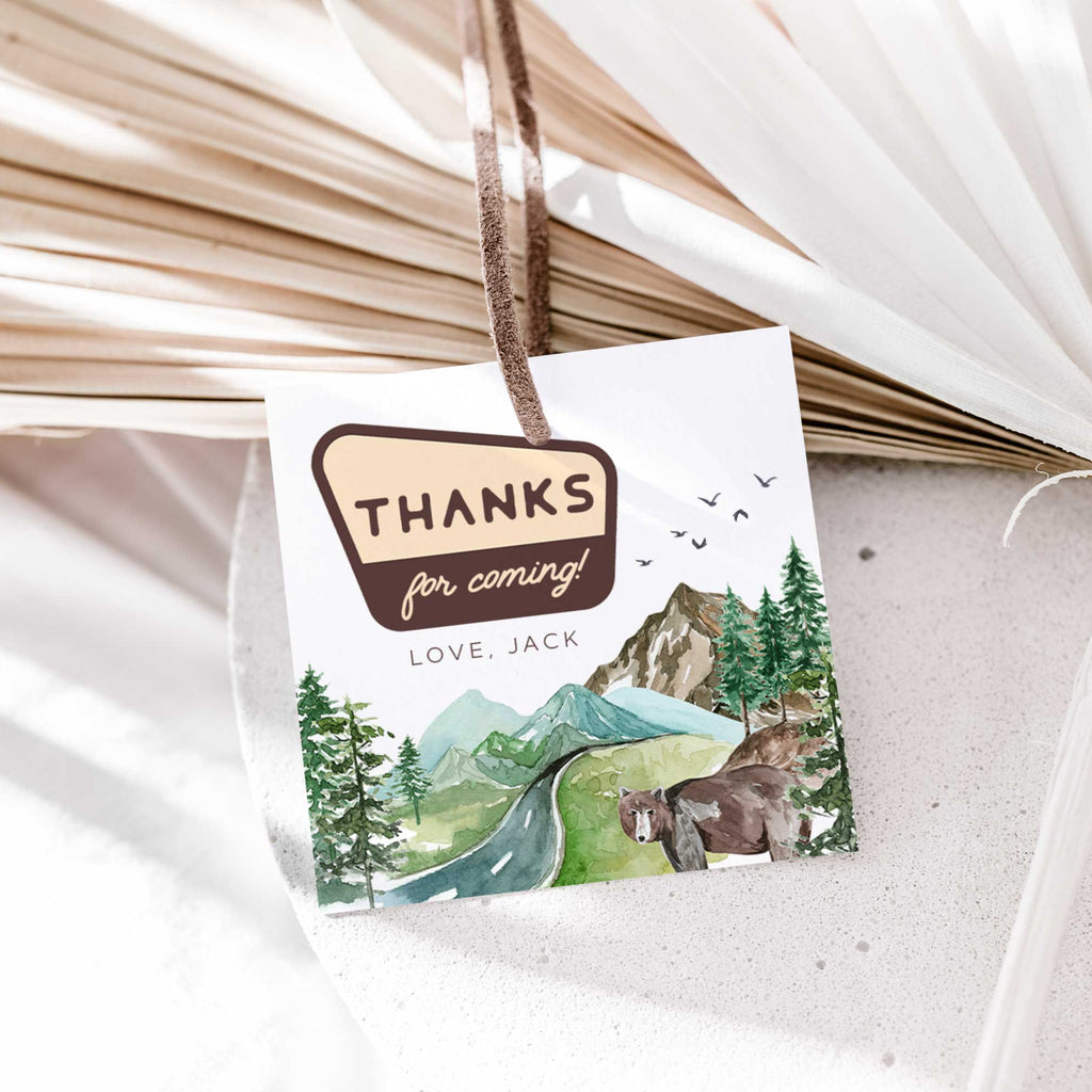 One Happy Camper Gift Tags Editable Template – OhHappyPrintables