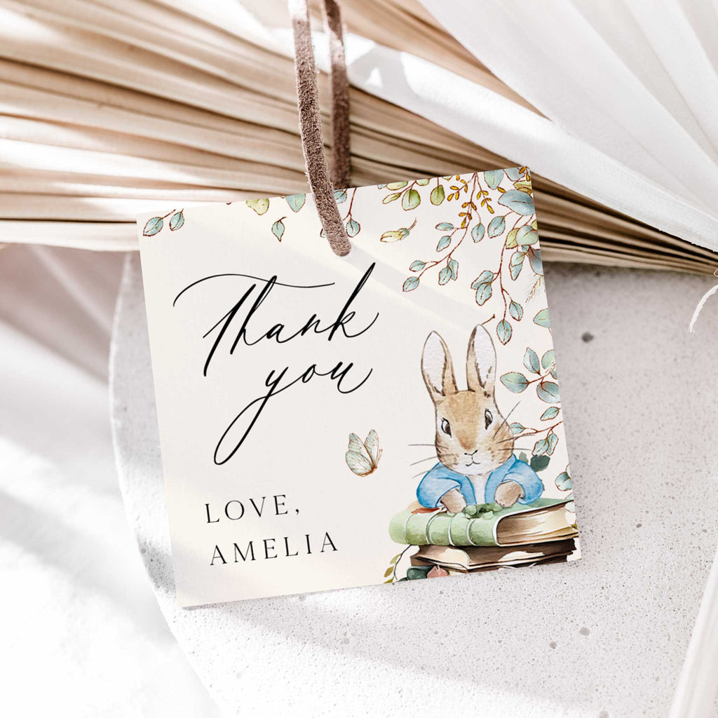 Peter Rabbit Gift Tags Editable Template – OhHappyPrintables