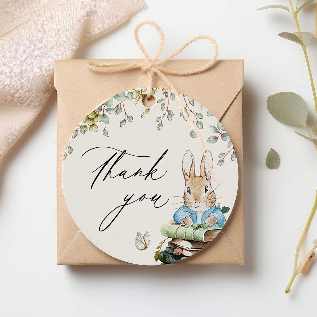 Peter Rabbit Gift Tags Editable Template – OhHappyPrintables
