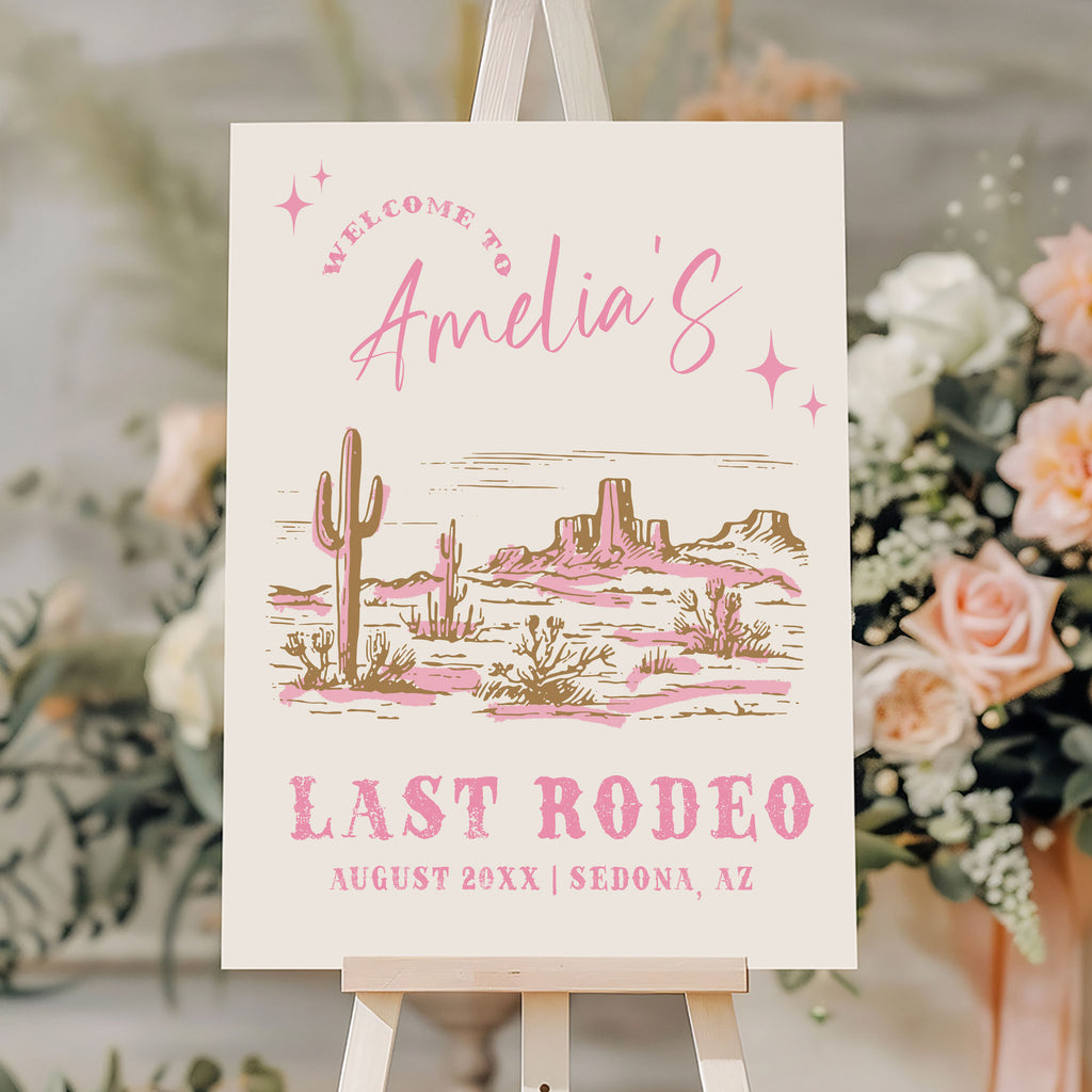 Her Last Rodeo Welcome Sign Editable Template – OhHappyPrintables