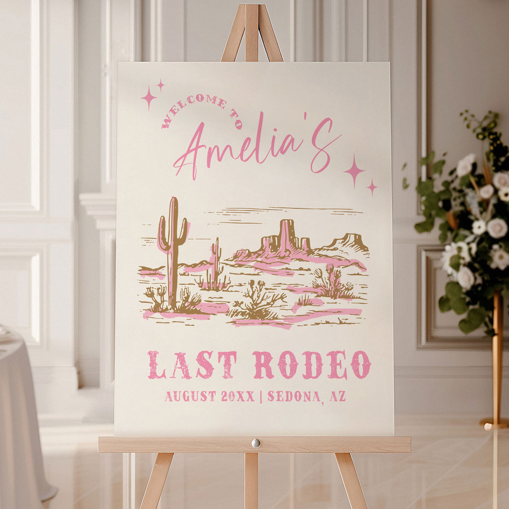 Her Last Rodeo Welcome Sign Editable Template – OhHappyPrintables