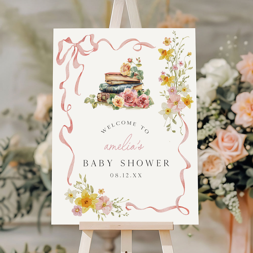 Pink Ribbon New Chapter Welcome Sign Editable Template – OhHappyPrintables