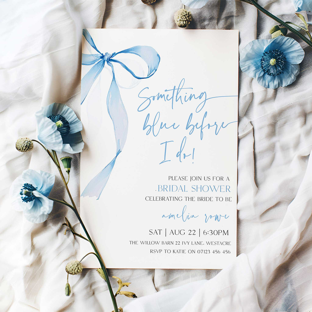 Something Blue Before I Do Invitation – OhHappyPrintables