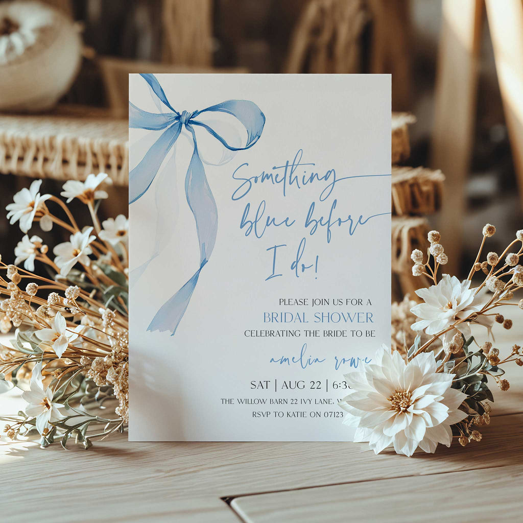 Something Blue Before I Do Invitation – OhHappyPrintables