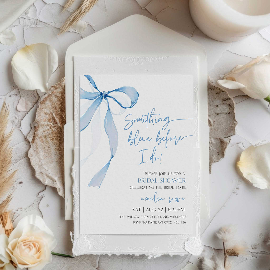 Something Blue Before I Do Invitation – OhHappyPrintables