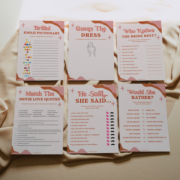 Shop Bridal Shower Games Bundle | Shop Printable Bridal Shower Games ...