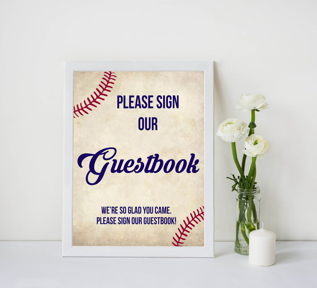8 Baby Shower Table Signs - Baseball Printable Baby Signs ...