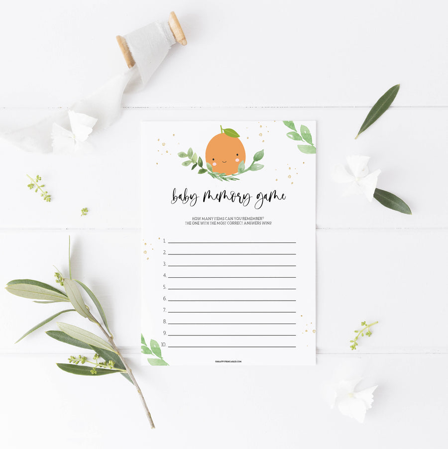 Baby Memory Game - Little Cutie Printable Baby Shower Games ...
