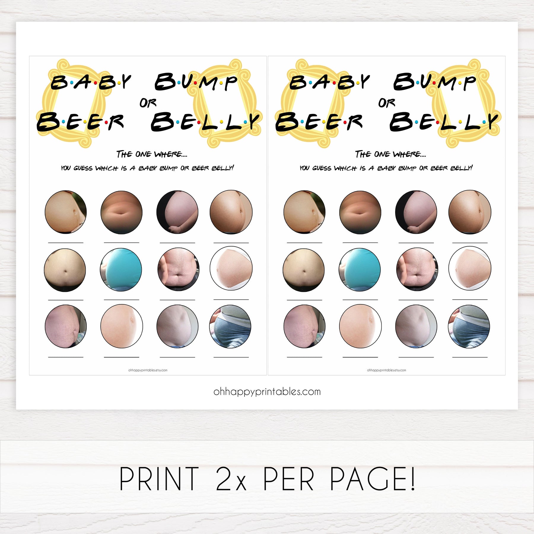 Friends Printable Baby 7 Games Bundle - Baby Games – OhHappyPrintables