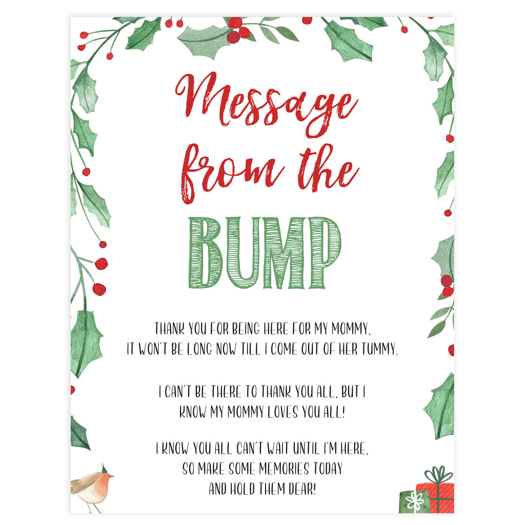 A Message From The Bump - Christmas Printable Baby Games ...