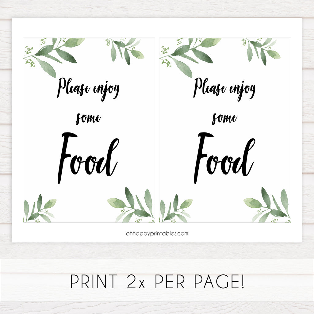 Food Sign - Food Printable Baby Shower Signs – OhHappyPrintables