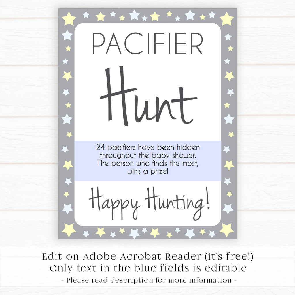 Pacifier Hunt - Pacifier Hunt Printable Baby Games – OhHappyPrintables