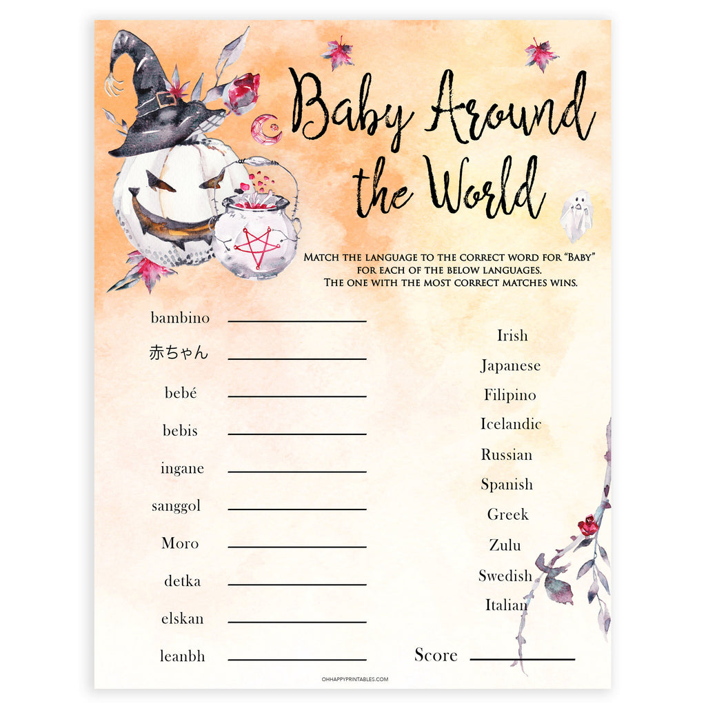 Baby Around The World Baby Game - Halloween Pumpkin Baby Games ...