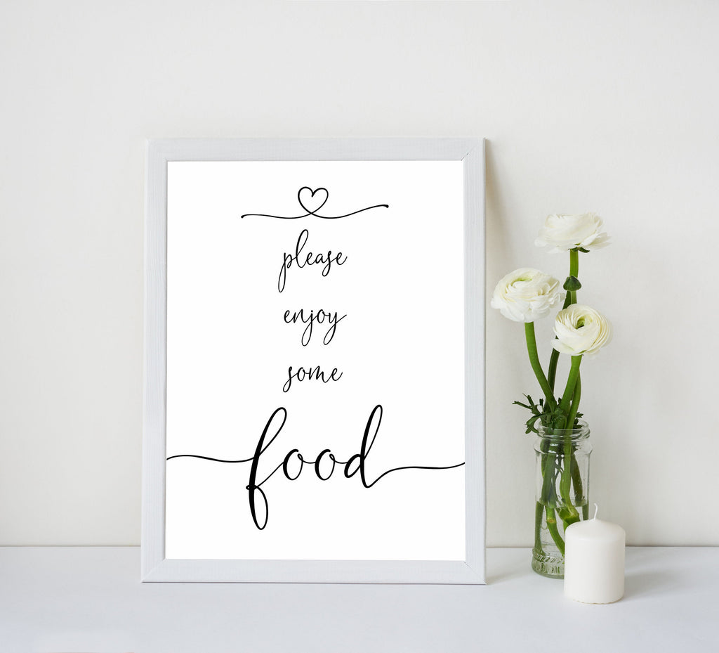 Food Sign - Minimalist Printable Baby Shower Signs – OhHappyPrintables