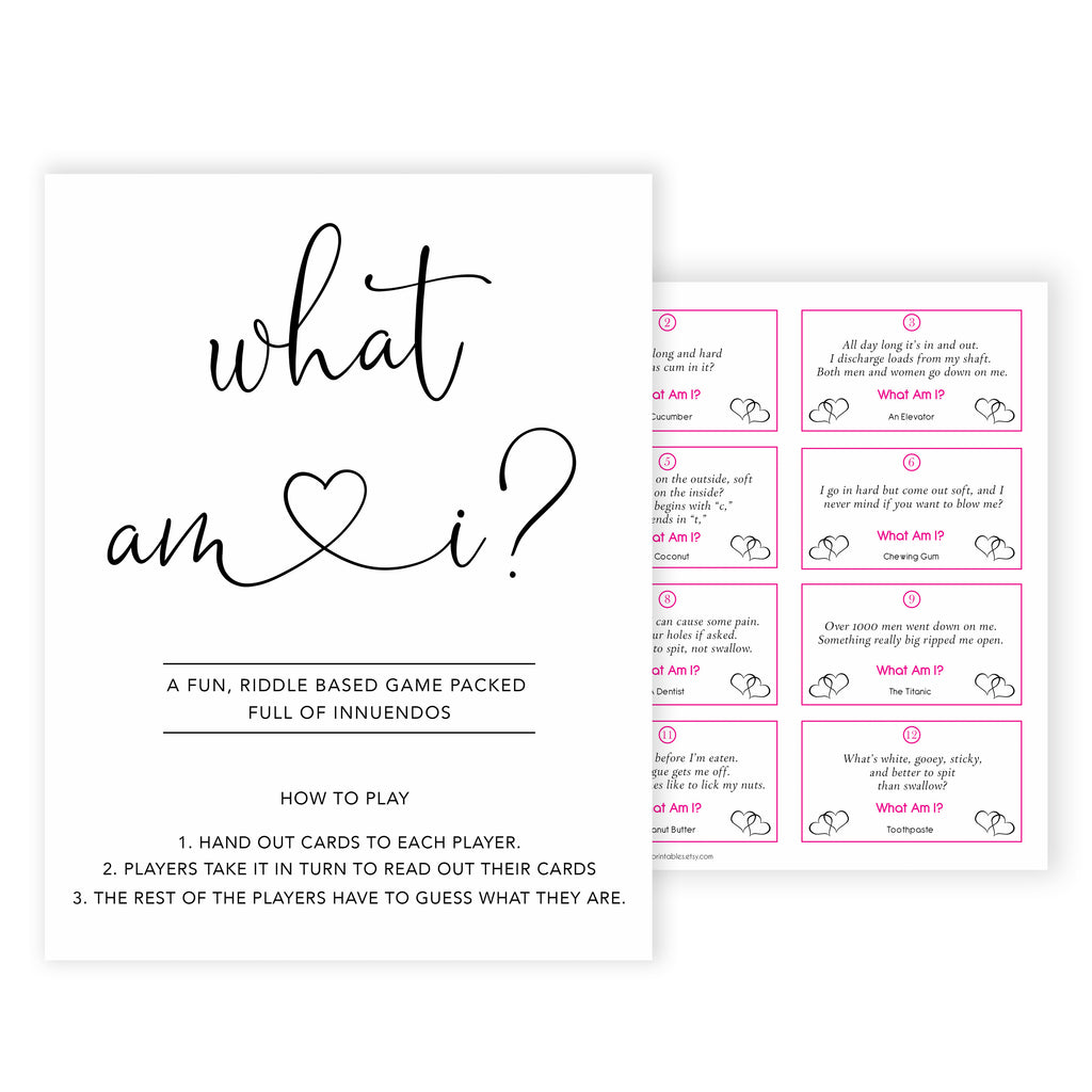What Am I Game - Minimalist Printable Baby Shower Games – OhHappyPrintables