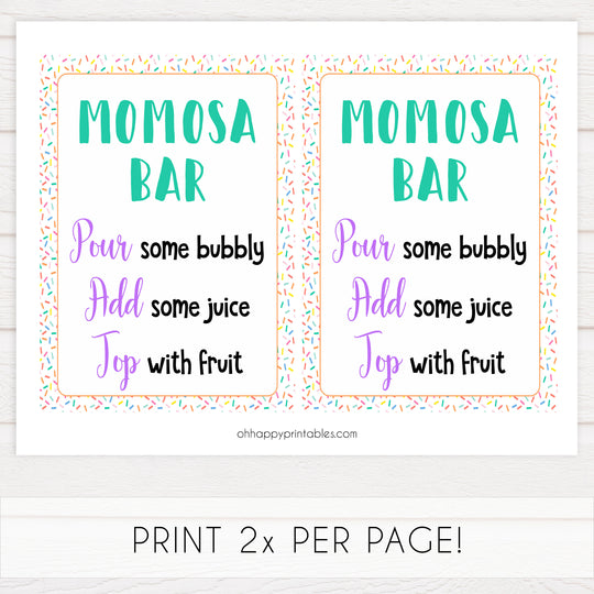 Momosa Sign - Baby Sprinkle Printable Baby Shower Signs – OhHappyPrintables