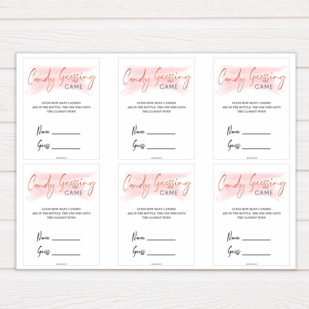 Candy Guessing Game - Printable Baby Shower Games – OhHappyPrintables