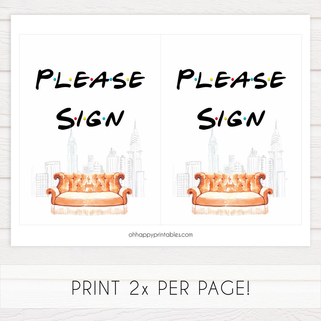 Please Sign Table Sign | Printable Wedding & Bridal Shower Stationery ...