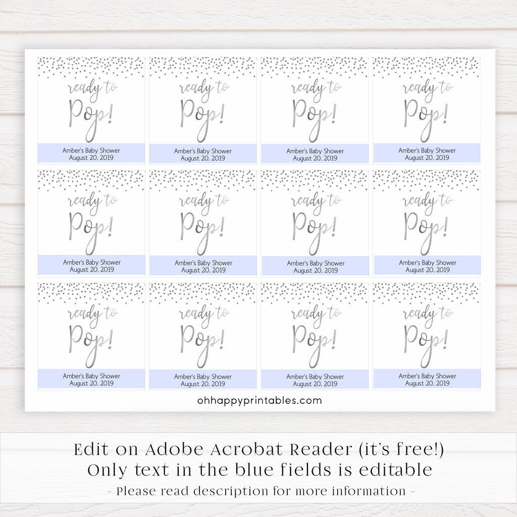 Ready To Pop - Silver Glitter Printable Baby Games – OhHappyPrintables
