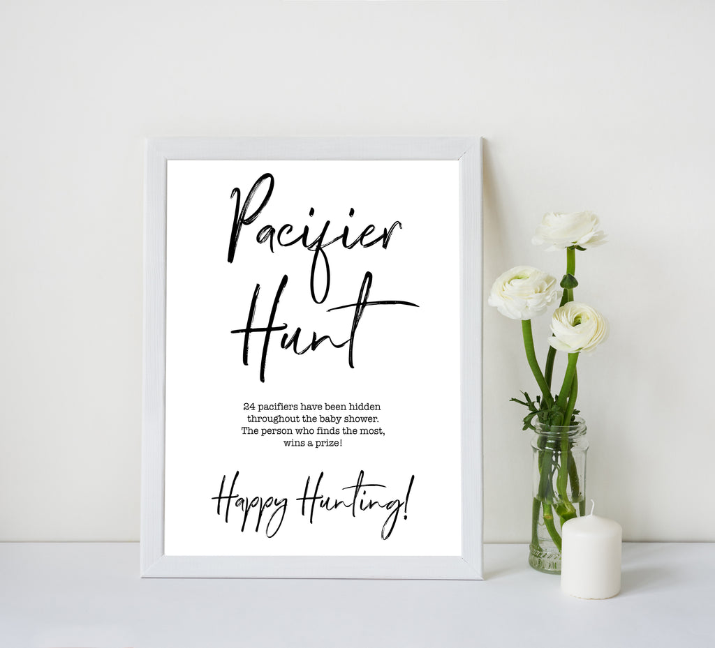 Pacifier Hunt - Gender Neutral Printable Baby Shower Games ...