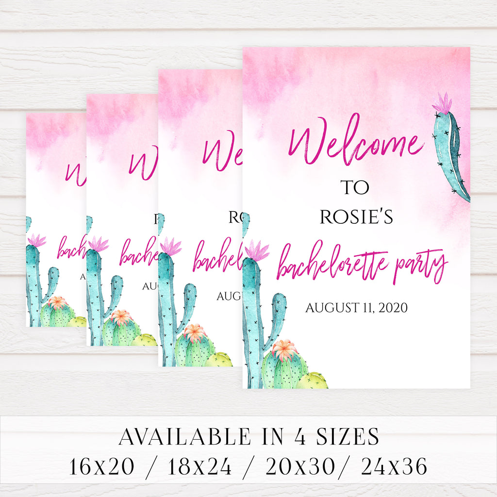 Editable Bachelorette Welcome Sign | Fiesta Bachelorette Party ...