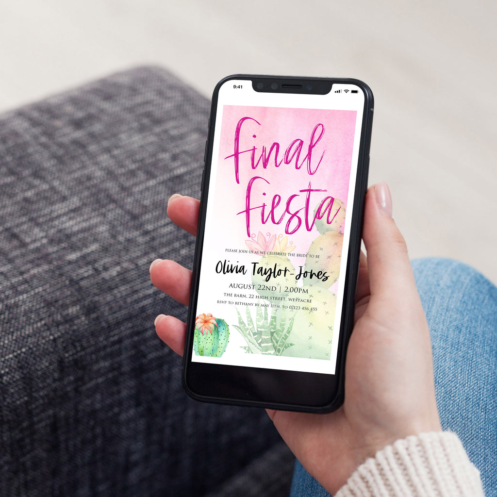 Digital Final Fiesta Bachelorette Invitation | Shop Oh Happy Printables ...