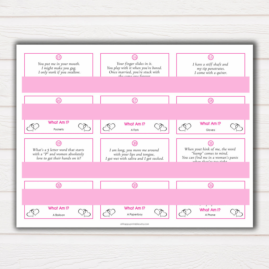 What Am I Game - Yellow Elephants Printable Baby Shower Games ...