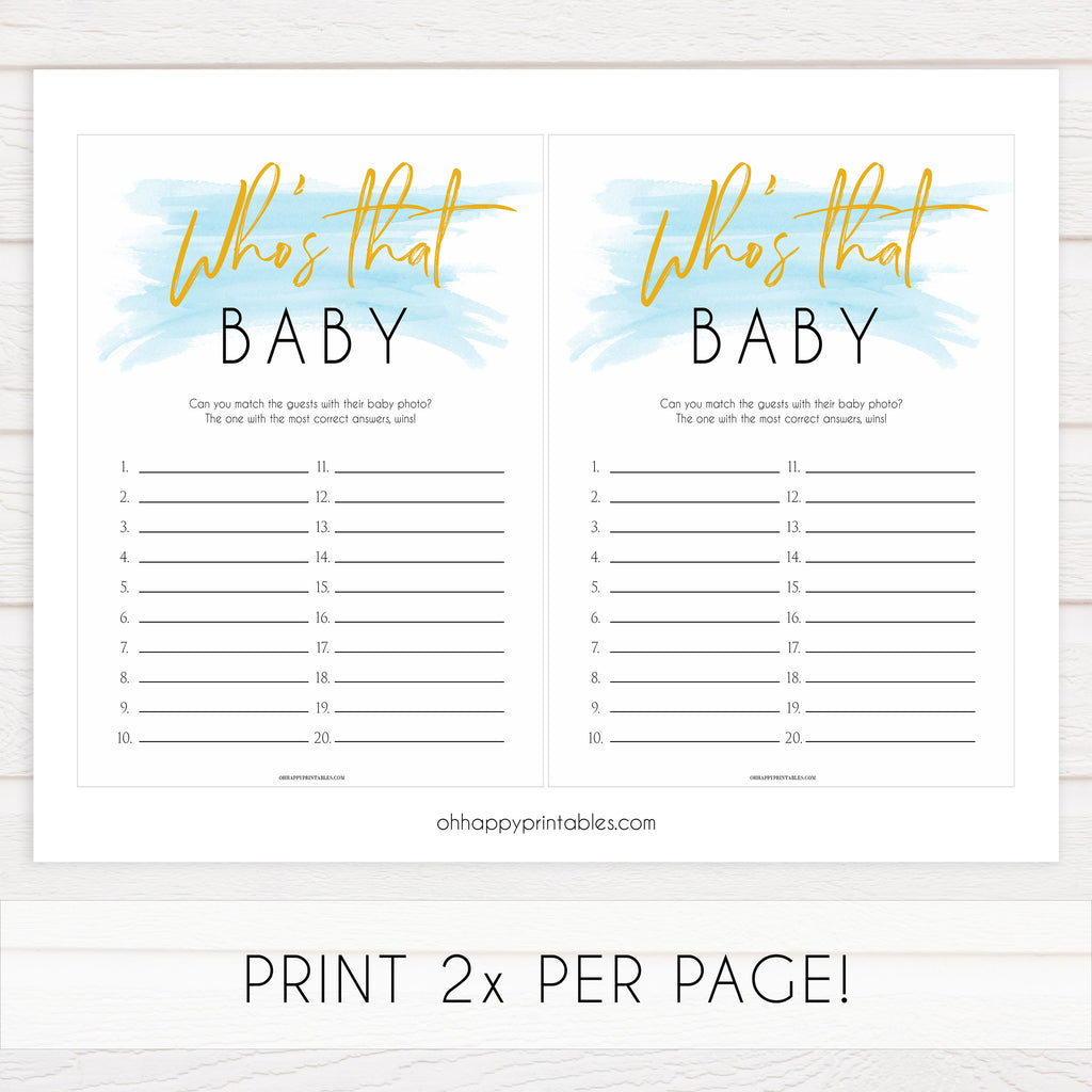 Who's That Baby - Printable Blue Swash Baby Games – OhHappyPrintables
