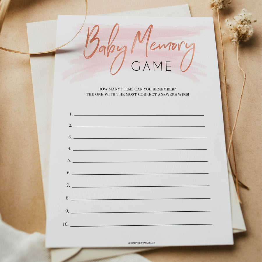 Shop Pink Swash Baby Shower Printables | Oh Happy Printables ...