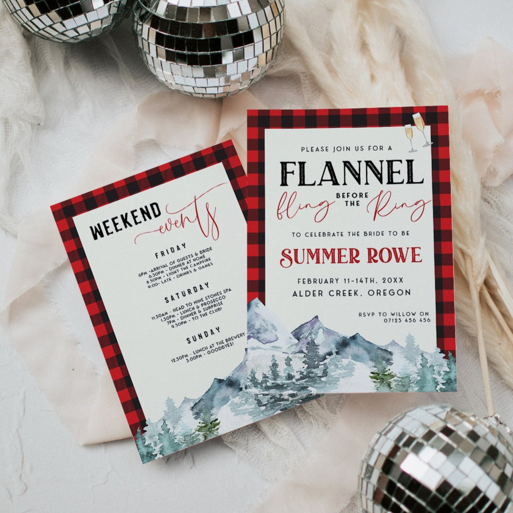 EDITABLE Bachelorette Weekend Invitation | Flannel Bachelorette ...