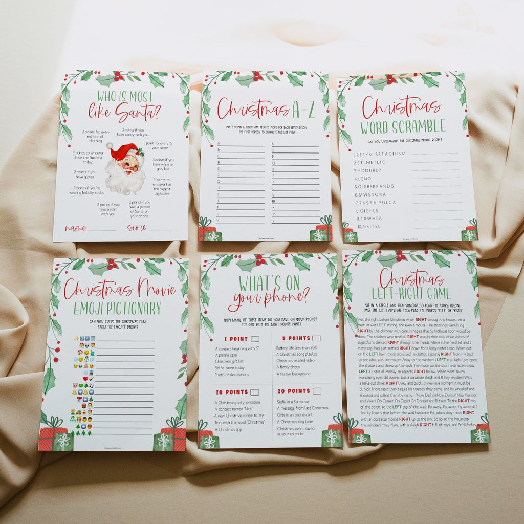 20 Christmas Games Bundle - Fun Christmas Party Games – OhHappyPrintables