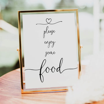 Food Sign - Minimalist Printable Baby Shower Signs – OhHappyPrintables