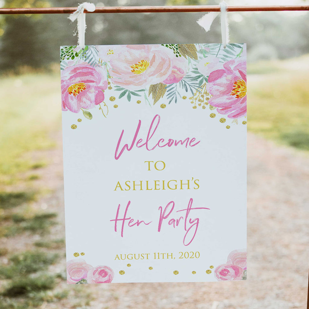 Editable Hen Party Welcome Sign | Printable Hen Party Decor ...