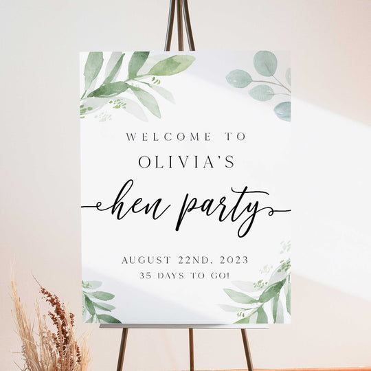 Editable Hen Party Welcome Sign | Printable Hen Party Decor ...