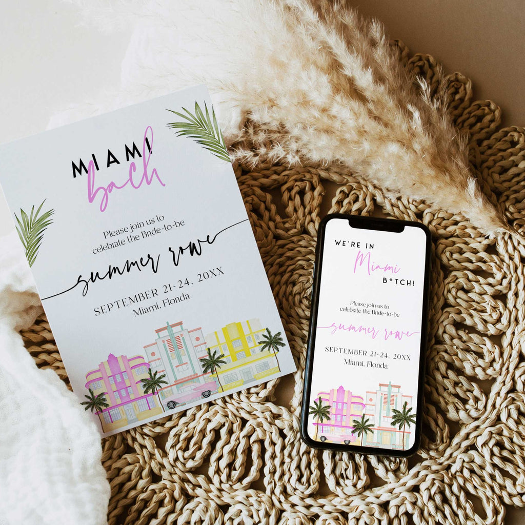 Miami Themed Bachelorette Party Bundle - Miami Bachelorette ...