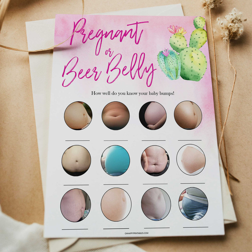Pregnant Or Beer Belly Games - Cactus Printable Baby Games ...