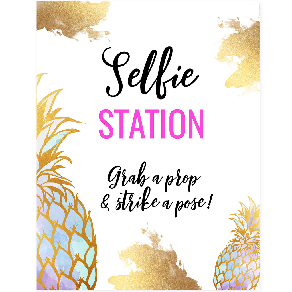 Selfie Station Table Sign | Printable Bridal Shower Decor ...