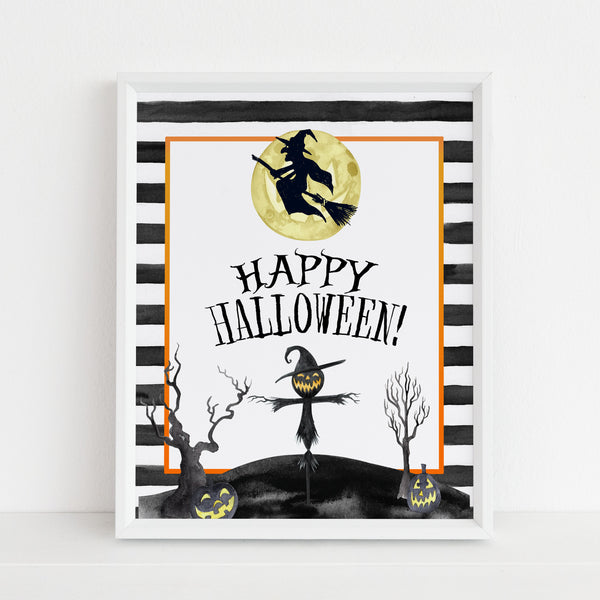 Happy Halloween Table Sign | Halloween Table Signs – OhHappyPrintables