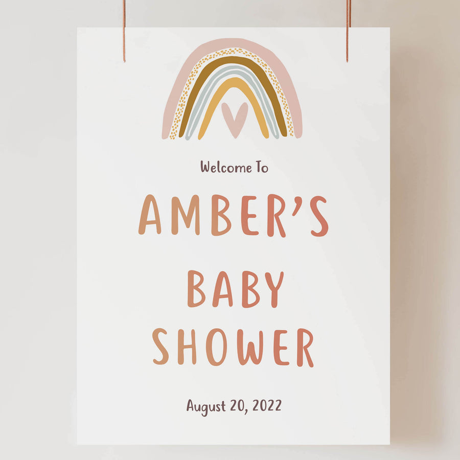 Shop Boho Rainbow Baby Shower Printables | Oh Happy Printables ...