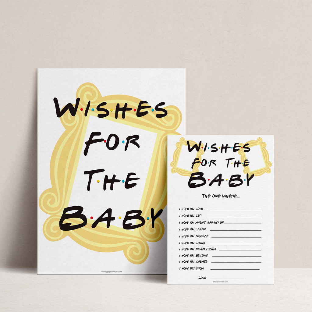 Wishes For The Baby - Friends Printable Baby Shower Games ...